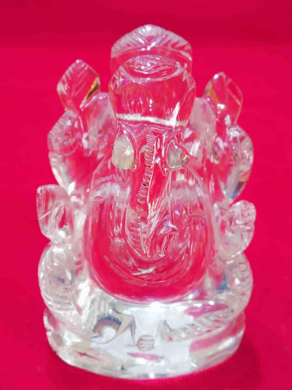 Pran-Pratishthit Crystal Ganesh Idol / Murti / Sphatik 72 Gram – Shivaago