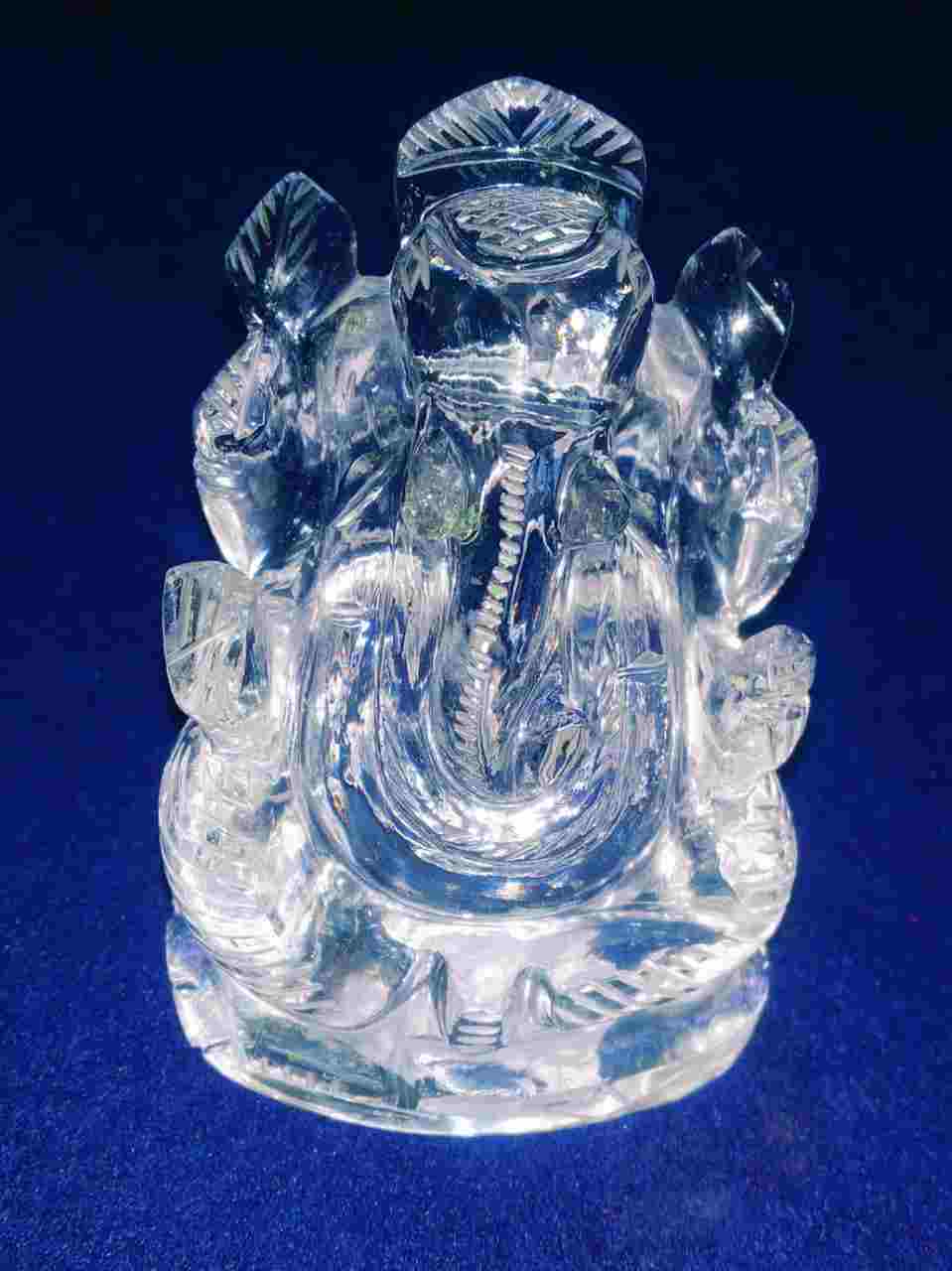 Pran-Pratishthit Crystal Ganesh Idol / Murti / Sphatik 57 Gram – Shivaago