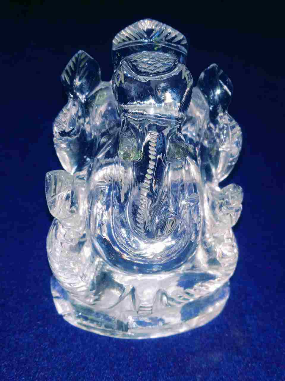 Crystal Ganesh Idol / Murti / Sphatik Abhimantrit – 103 Gram – Shivaago