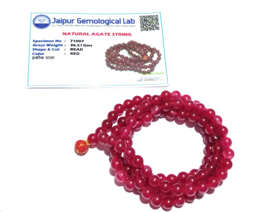 Genuine Natural Red Hakik Mala & Certified 6mm & 108 Beads – Shivaago