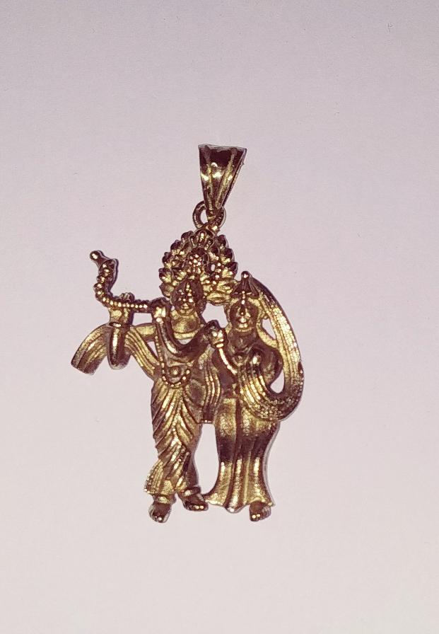 Radhe Krishna Divine Love Locket in Metal – Locket – Shivaago