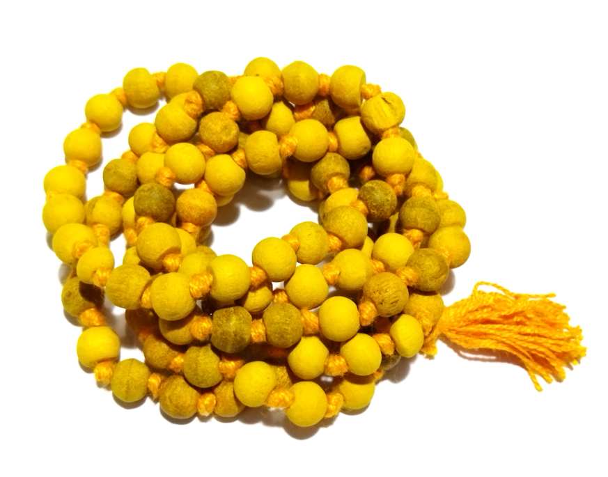 Original Haldi Mala (Turmeric Rosary) & Natural with 108 Beads ...