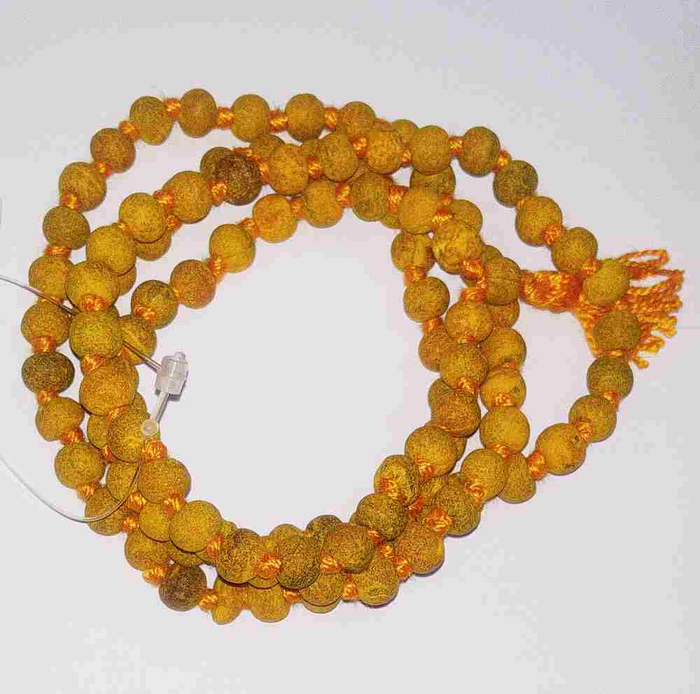 Abhimantrit Haldi Mala (Turmeric Rosary) Certified & Genuine with 108 ...
