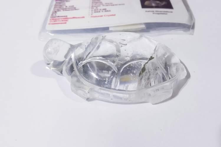 Abhimantrit Indian Sphatik Kachua (Crystal Tortoise) & Lab Certified ...