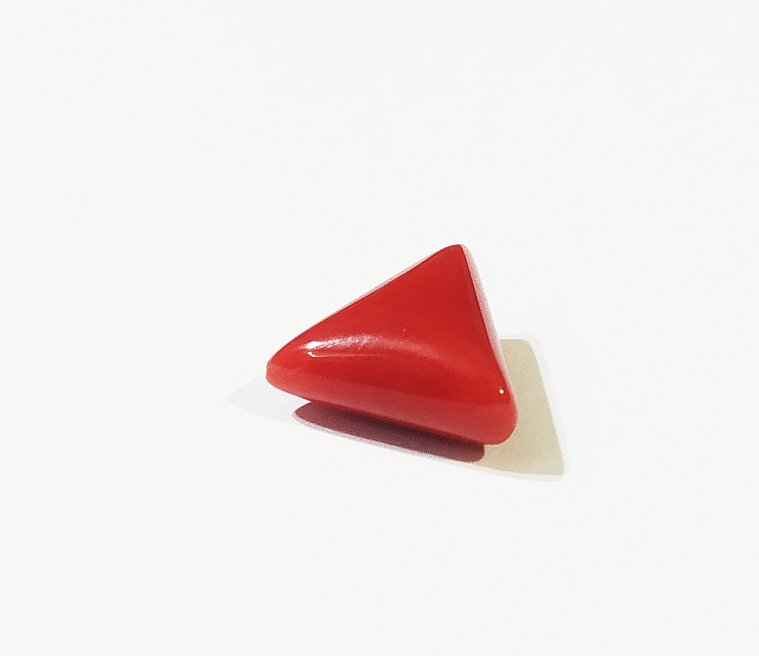 Abhimantrit Triangle Red Coral (Trikona Moonga) Stone & Certified – 7. ...