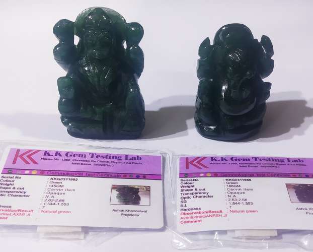 Genuine Indian Sphatik Laxmi Ganesh Murti 136 Gram – Abhimantrit & Certified (Lakshmi Ganesh ...