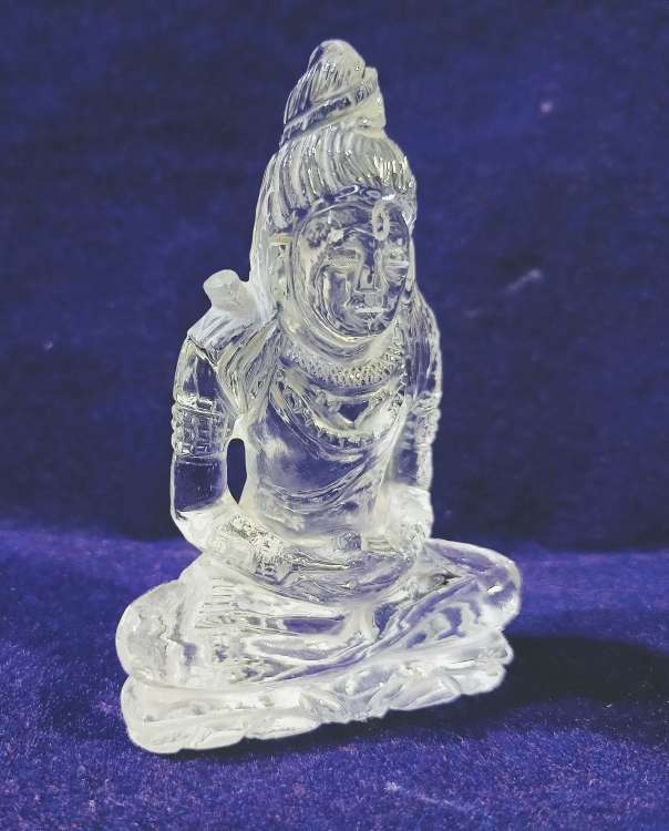 Abhimantrit Sphatik Mahadev Murti (Idol) & Lab- Certified 64 Gram – Shivaago