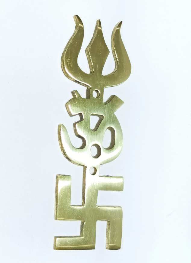 Ashtadhatu Trishakti Yantra Swastik Om Trishul – Original Ashtdhatu ...