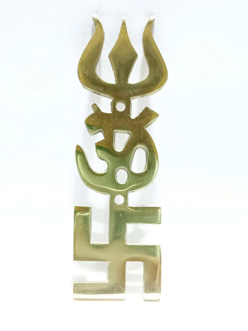 Ashtadhatu Trishakti Yantra Swastik Om Trishul – Original Ashtdhatu ...