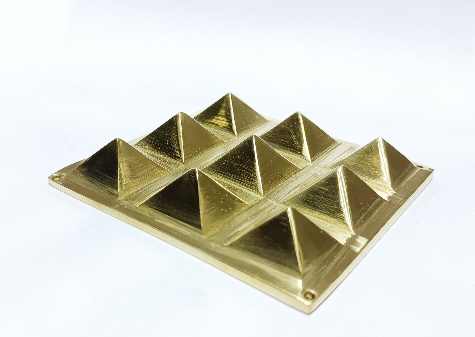 Abhimantrit Brass Nine Pyramid Plate – Vastu Pyramid – Shivaago