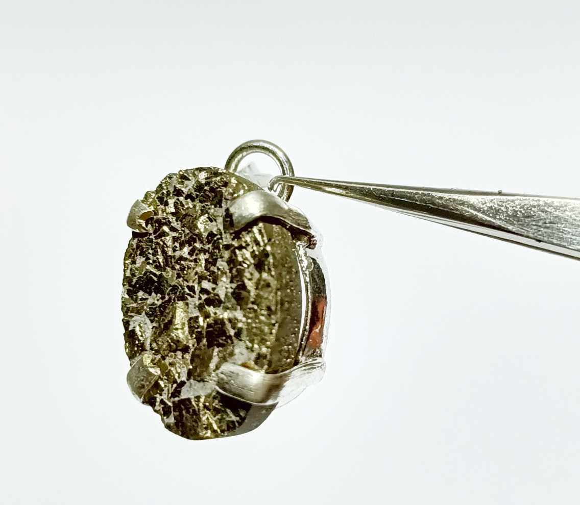 Natural Pyrite Locket -Certified, Lab Tested, Abhimantrit & Original ...