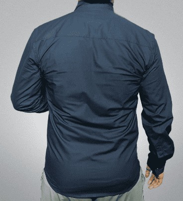 Men’s Solid Navy Blue Shirt in Cotton Fabric – Shivaago