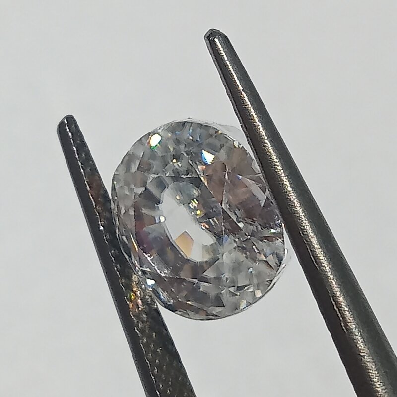 Mantrit (Energized) White Zircon Transparent Stone & Lab Certified 9 ...