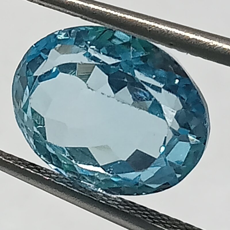 Authentic Certified Blue Topaz Stone Natural & Original Stone- 9.60 ...