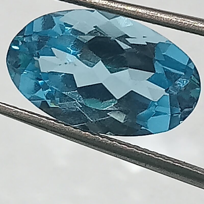 Authentic Certified Blue Topaz Stone Natural & Original Stone- 9.25 ...